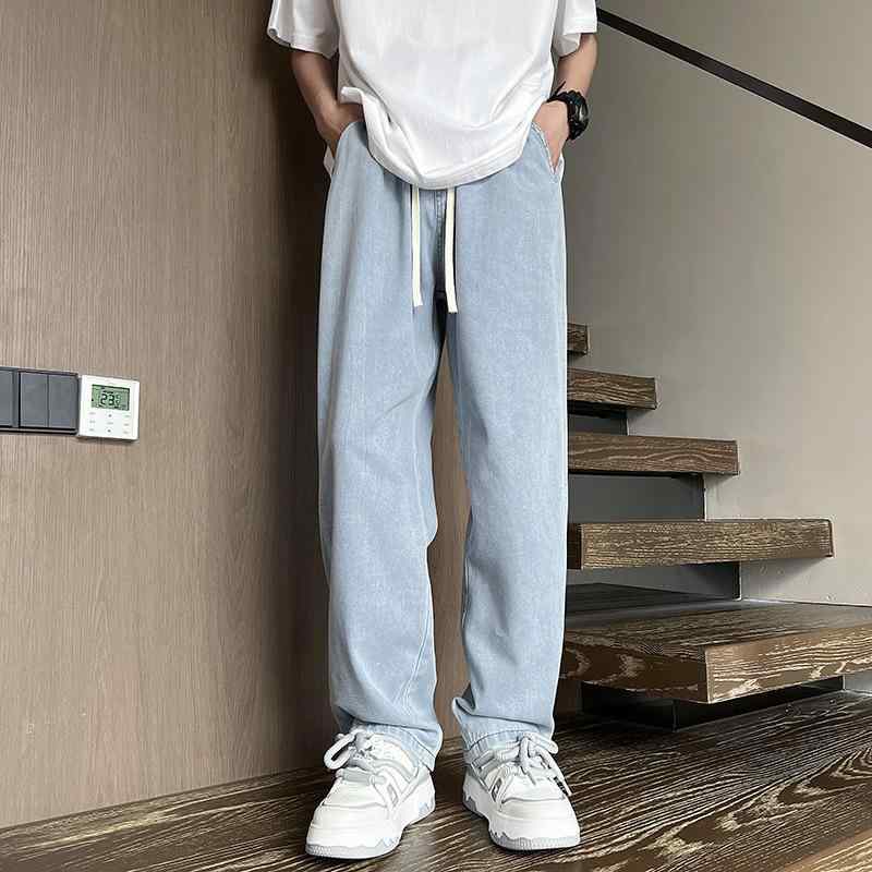 ロングパンツ メンズ ストレート デニム ジーパン ワイドパンツ パンツ 港風 ストリート系 ルーズフィット ハイウエスト ボトムス ジーンズ 長パンツ ワークパンツ 普段使い 通学用 カジュアルウェア オールシーズン ゆったり 体型カバー...