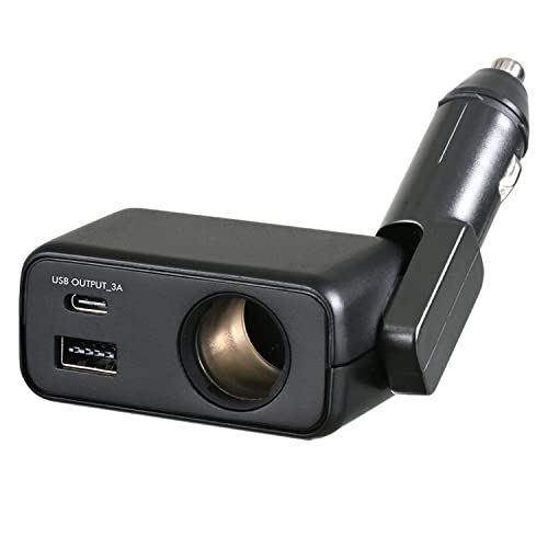 -/-/F337・パッケージ個数:1・DC12Vソケットと、USB（Type-Cポート/Type-A）ポートが付いた増設ソケットです。・電源プラグ部＆ソケット部にシリコーンリングを使用したダブル抜け防止機能の付いたソケットです。・首振り角度...