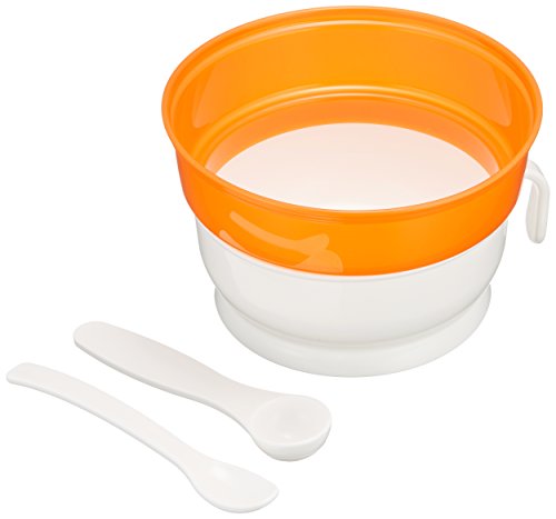 離乳食用おかゆクッカー・オレンジ 約14.4x15.2x高さ8.9cm BR-7 BB・【サイズ】144×152×H89mm・【付属品】計量スプーン、フィーディングスプーン付説明 お米からでももご飯からでもお粥が作れます。 スプーン2種類・...
