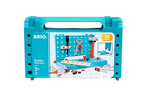 ワーキングベンチワーキングベンチ/青と赤とグレー/63459600・Color:ワーキングベンチ・パッケージ個数:1・BRIO ビルダーの 34596 ワーキングベンチでハンマーやネジを回して固定。・この組み立ておもちゃは、ハンマー、レンチ...