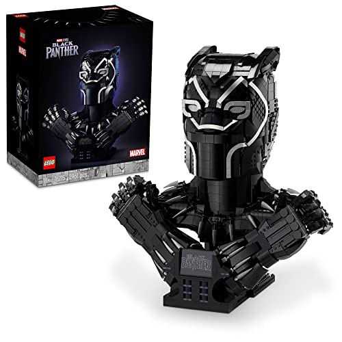 ブラックパンサー・ ワンサイズ 76215・ほぼ実物大のディスプレイ ? マーベル・スタジオの『インフィニティ・サーガ』で活躍するヒーローをモデル化した大人向けレゴマーベル ブラックパンサー(76215)・リアルなディテール ? 手指の関節...