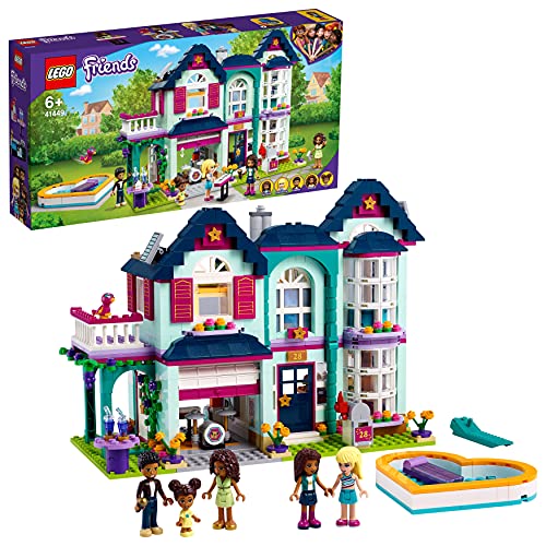 ・ 41449・802ピース・3階建てのレゴ フレンズ アンドレアのおうち（41449）に、お子さまはびっくり！クールな機能を試したり、家族ごっこを楽しめる楽しいセットです。・フレンズのミニドール5体が付属した美しいマイホームセットで、マイ...