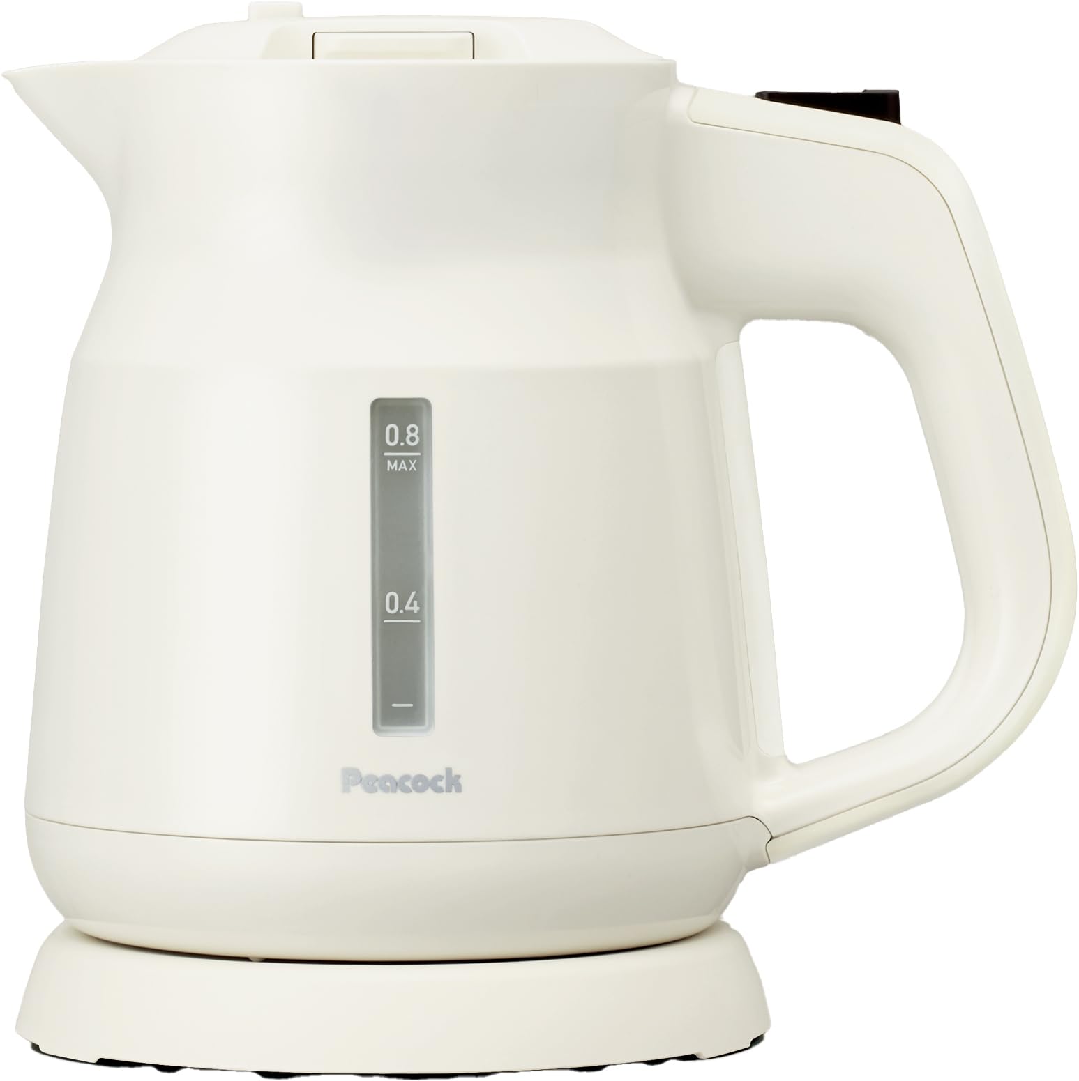 ホワイト/0.8 L/WGK-08 W・Color:ホワイト・ピーコック 電気ケトル 湯沸かし やかん 容量 0.8L。 小型 ポット で コーヒー、 紅茶や カップ麺 作りなどに便利。転倒湯漏れ防止 空だき防止 安心 安全 新生活 一人暮...
