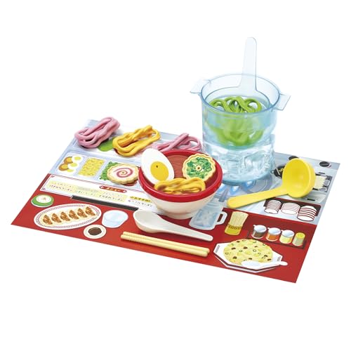 -/-/1861762・パッケージ個数:1・お湯と氷水で麺やトッピング、どんぶりの色が変わるラーメンやさんセット。つくれるラーメンは12種類以上。チェーン状のリアルな麺は箸でもつかみやすい。麺の湯切り遊びや麺とトッピングを組合わせて様々なラ...