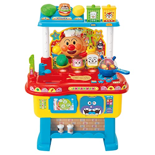 ダンスレッド/25.4×47.6×60cm/182281・電池：単3電池4本(別売)・メロディにあわせて動いて光っておしゃべりする大きなキッチン・アンパンマンがお料理を応援してくれるおしゃべりが流れます。・おままごとパーツはたっぷり19コ！...