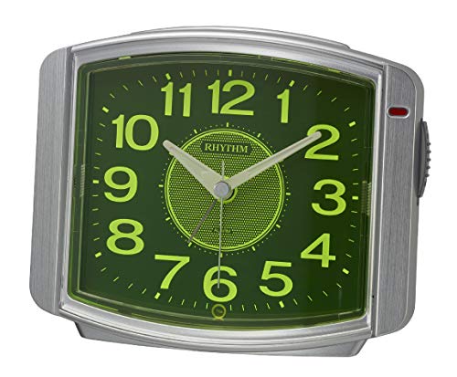 シルバー/11.1x13.7x7.3cm/8RE644SR19・Color:シルバー・パッケージ個数:1・サイズ:11.1x13.7x7.3cm・使用電源:アルカリ単3形×3本(別売)・秒針:連続秒針(流れる様に動いて静か)・ムーブメント:...