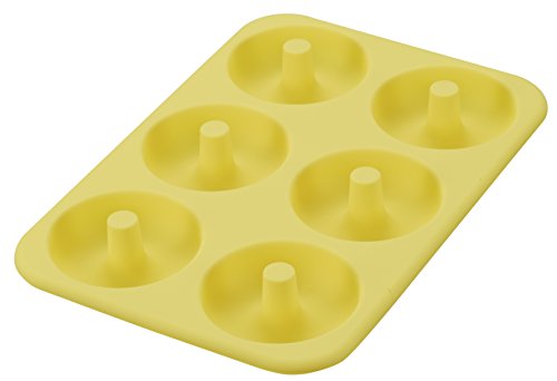 イエロー/6個/DL-6244・Size:6個PatternName:ベーシック6個取・パッケージ個数:1・【かんたん! すぐできる! オリジナルスイーツをつくろう!】・揚げずにヘルシードーナツが簡単に焼けるシリコーン型・生地がくっつきにく...