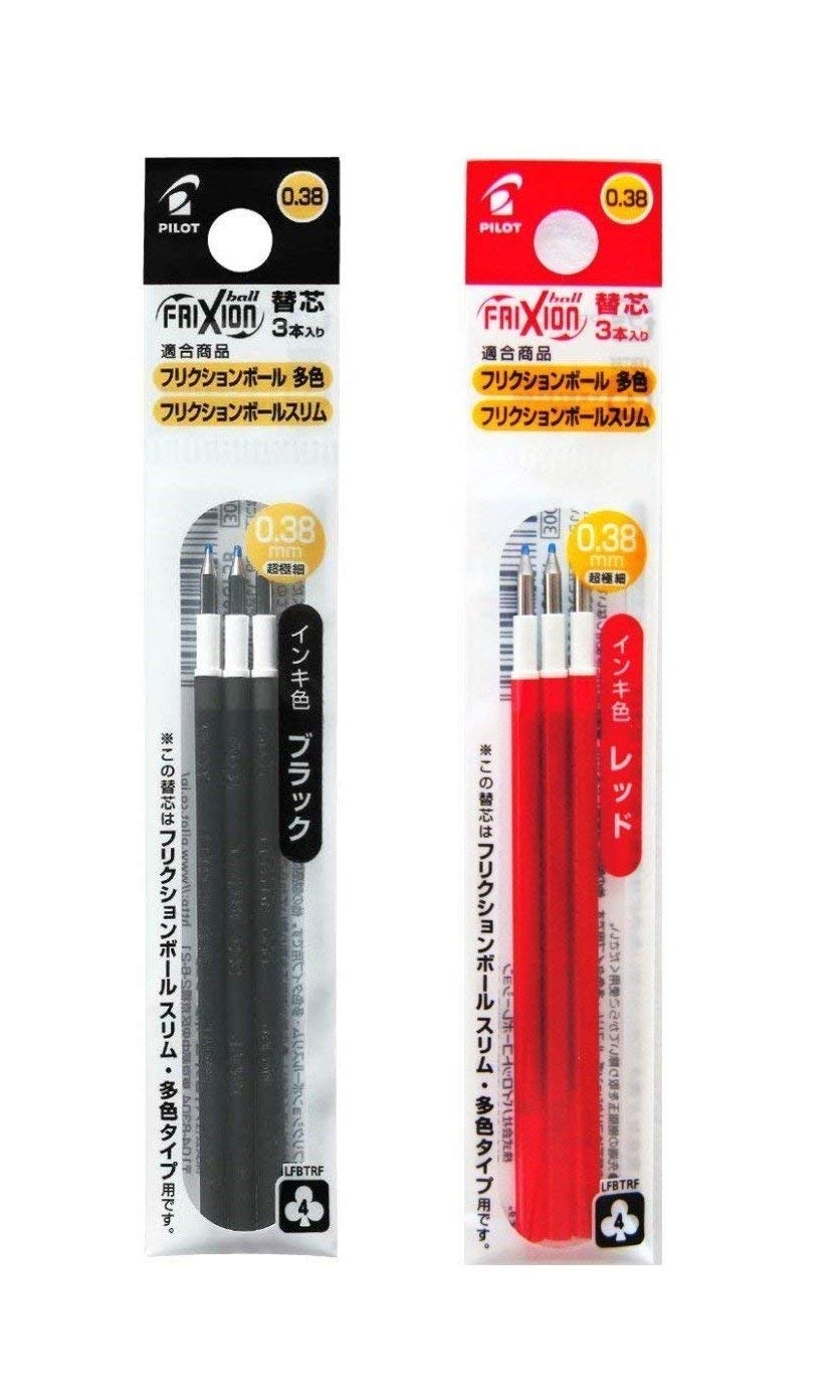 ・ボール径:0.38mm ・インク色:黒、赤 ・セット内容:2パック組み