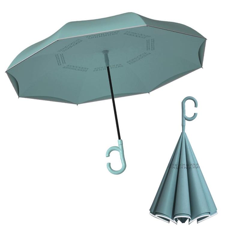 VERILADY 逆さ傘 逆折り式 ワンタッチ 晴雨兼用 さかさ傘 逆さま傘 自立 UVカット 軽量 超撥水 長傘 日傘 レディース メンズ おしゃれ 手離れC型手元 車用 反射テープ 濡れない傘 男女兼用 豪雨/【内外2枚の傘布と通気孔設...