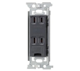 メーカー：東芝 アースターミナル付ダブルコンセント NDG2182(HT) 15A 125V グレー色