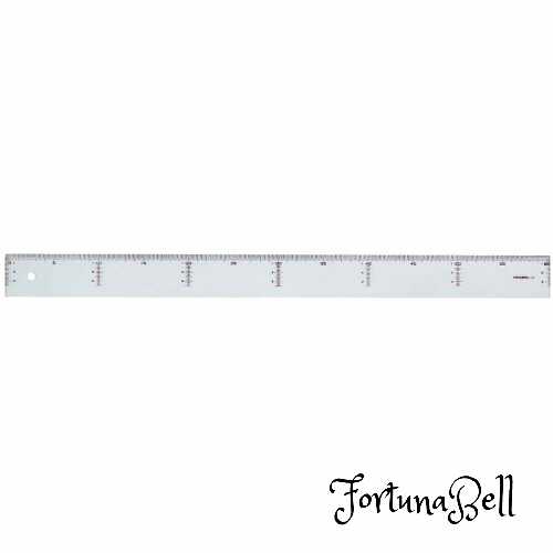 目盛 60cm 特長 インキングエッジ加工 インクや墨などで描いた線が直線定規側面に触れないの加工 サイズ 50*610*3.0mm 生産国 日本 材質 アクリル樹脂