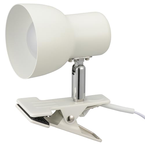 特 長 　*長寿命のLED使用　*光の向きが自由に変えられます　*強力クリップで簡単に固定できます　*LED一体型　*中間スイッチ　*照度は1500ルクス 直下30cm 　*全光束は約520ルーメン　*本体カラーはホワイト 仕 様 　*スイ...