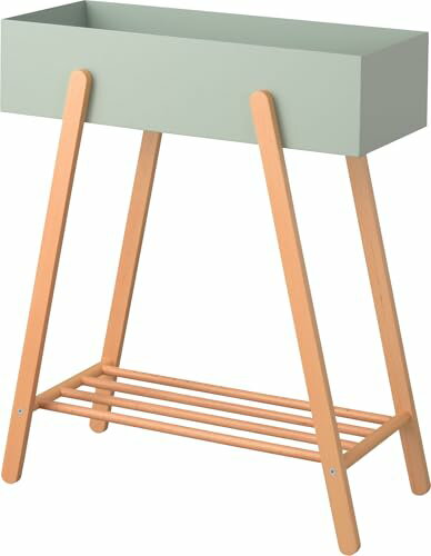 本体サイズ：幅60.5*奥行28*高さ72.5cmプランター内寸：幅60*奥行24*高さ14.5cm素材：天然木(ビーチ)　ラッカー塗装 スチール(粉体塗装)重量：4.5kg生産国:中国
