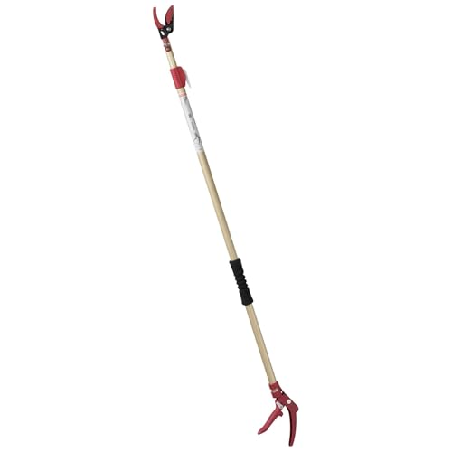 高い位置の庭木の剪定に切断許容サイズ(刃全開時):生木約φ10mm全長:約1.3*2.0m本体重量:約680g製造国:中国