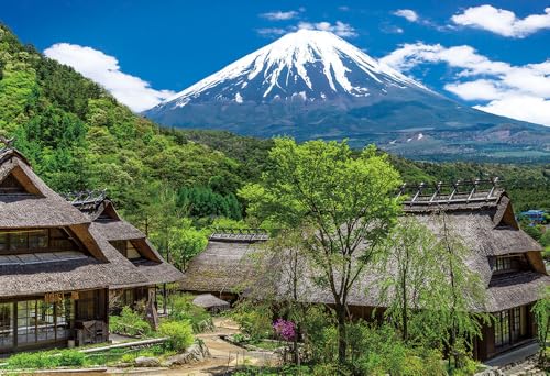 ジグソーパズルで日本の風景と和を楽しむ のどかな日本の原風景とそびえる青富士の雄姿 山梨 通常の300ピースパッケージよりも小さくなっており、外国の方への手土産などにもオススメです。