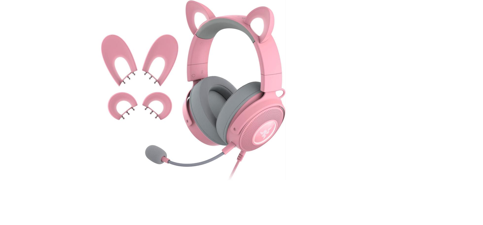 ◆耳のデザインまで着せ替えできるゲーミングヘッドセット Razer Kraken Kitty V2 Proは、ネコ・クマ・ウサギの3種類のイヤーデザインを付け替えられる有線ゲーミングヘッドセットです。気分やコーディネートに合わせて見た目を変...