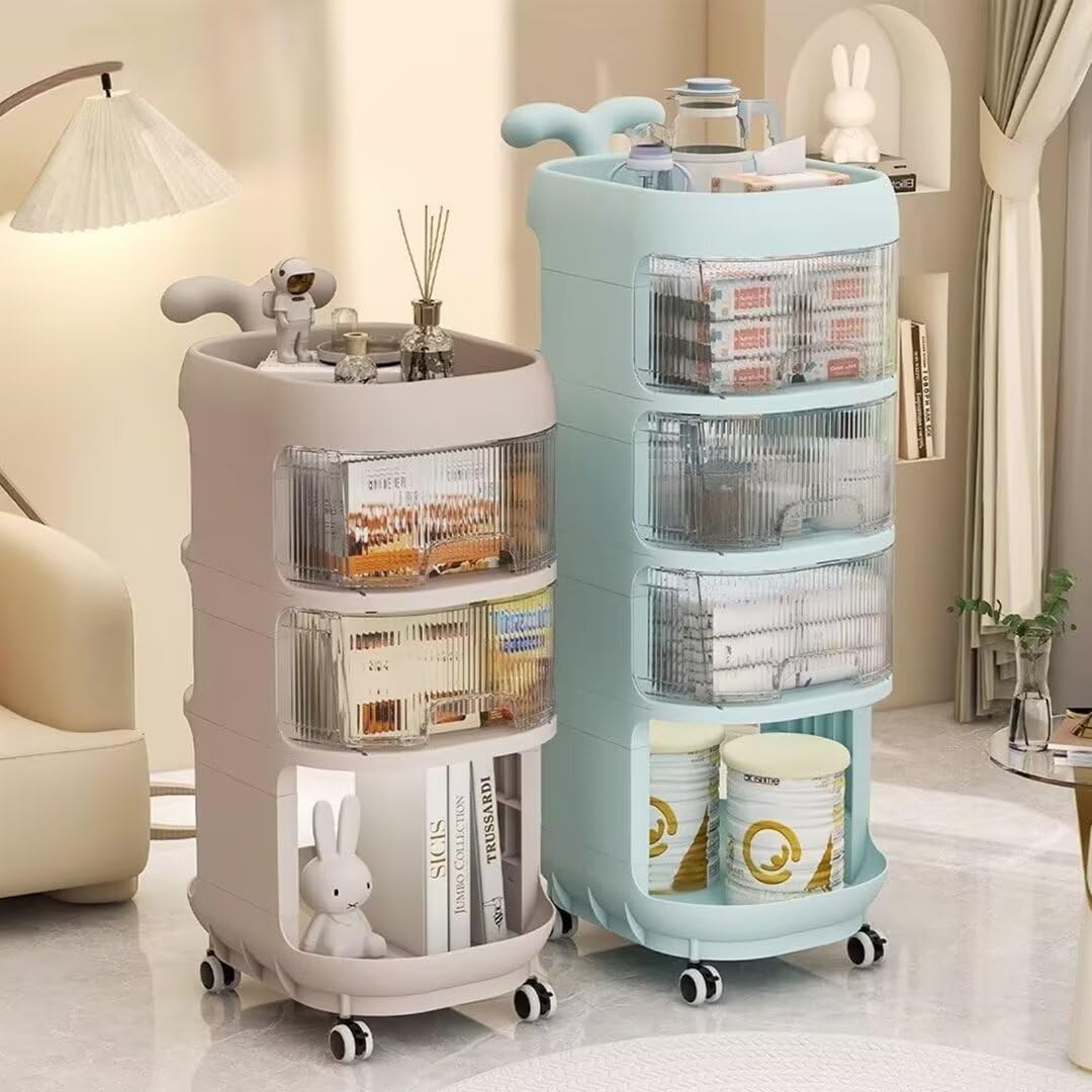 この商品について【移動便利】360°回転できるキャスター付きで移動しやすく、ハンドル付きで、移動時に片手でもできます。手に物を提げるか、赤ちゃんを抱くか、収納ラックを簡単に移動させる可能。【分類収納】スペースを合理的に利用するのに役立ちます...