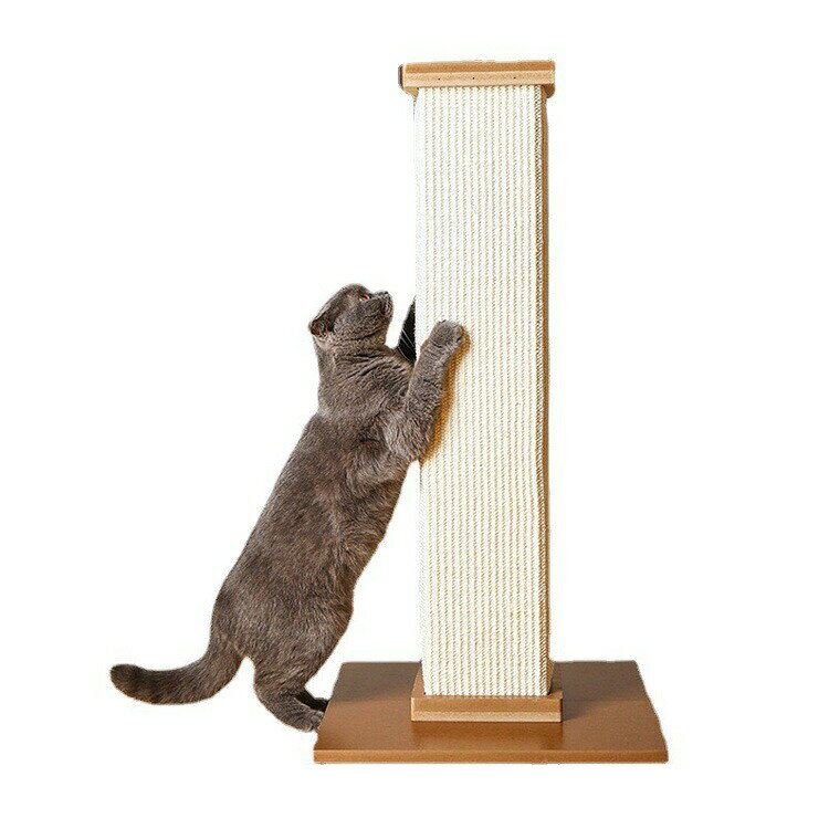 【商品コード】：y813102【カラー】ブラウン ホワイトサイズ：40×40×80cm（約）素材：サイザル麻、木製原産国 : 中国【この商品について】【大型の木製キャットタワー】この製品のサイズは40*40*83cmで、猫は登って遊ぶことが...