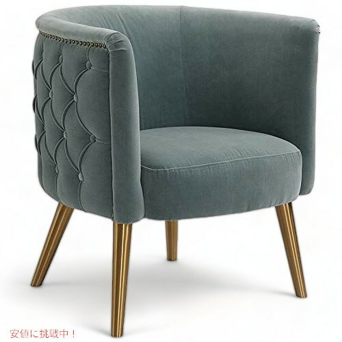 このスタイリッシュな真ちゅう製の椅子は、真ちゅうで仕上げられた金属製の先細のダボの脚に、アンティークの真ちゅう製のネイルヘッドトリムで裏打ちされた豪華なスレートブルーのベルベットで外側に房状にされた豪華なダイヤモンドボタンを備えています。シ...