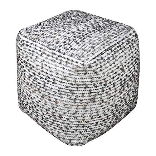 Uttermostのこのシックで居心地の良いプーフオットマンであなたの家の経験を高めてください。このさわやかなハソックオットマンのデザインは、ニュートラルベージュ、グレー、ブラウンのウールとコットンの生地で魅力的に包まれています。贅沢なフッ...