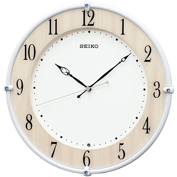 [商品説明]□枠材： プラスチック枠（白パール塗装）前面：ガラス□サイズ・重さ： 307X307X49mm　760g電池 単3（アルカリ）X1(電池寿命約1年間)□機能： 電波修正機能（40kHz/60kHz自動選局・受信OFF機能つき）電...