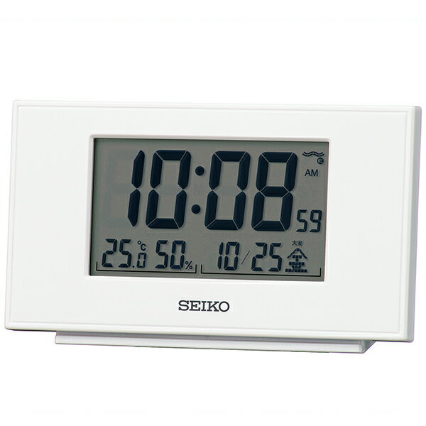 [商品説明]□枠材： プラスチック枠（白パール塗装）前面：ガラス□サイズ・重さ： 78X135X38mm　170g電池 単3（マンガン）X2□機能： 電波修正機能（40kHz/60kHz自動選局・受信OFF機能つき）2099年までのフルオー...