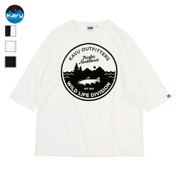 KAVU / Wildlife BB Tee ワイルドライフ ベースボール Tシャツ は五分袖のシンプルなコットン製のTシャツです。 五分袖が1枚あると、コーディネートの幅がぐっと広がります。 少しゆったりとしたサイズを選んでそのまま着るこ...