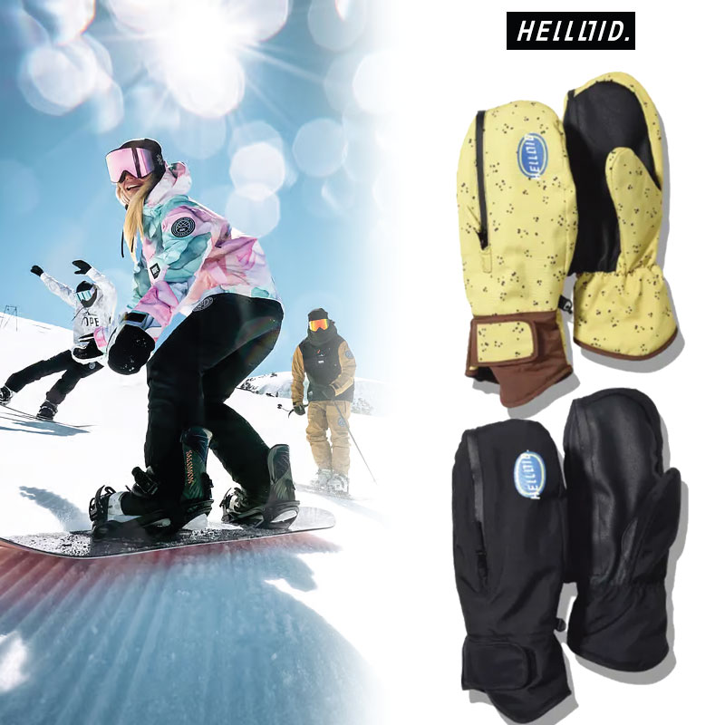 【 BANANA GLOVE 】 ・手のひらから甲まで長く伸びたジッパーを開けると、まるでバナナをむいたかのようなシルエットに変身するミトングローブ。 ・防水性、防風性、通気性に優れているHEL-TEXフィルムを搭載した3層構造。 ■SIZ...