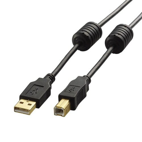 高周波ノイズを吸収する効果があるフェライトコアが付いたUSB2.0ケーブルです。 USB(Aタイプ:オス)のインターフェイスを持つパソコンやUSBハブと、USB(Bタイプ:オス)のインターフェイスを持つプリンタや外付けハードディスクドライブ...