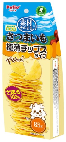 着色料・香料無添加。 食物センイやビタミンC・Eを含む さつまいもを蒸してから乾燥することで糖度がUPし甘みが濃縮 パリっとチップスタイプ 原産国:中国