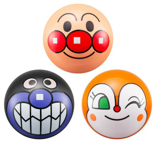 アンパンマンと仲間たちの顔がデザインされたボールです。