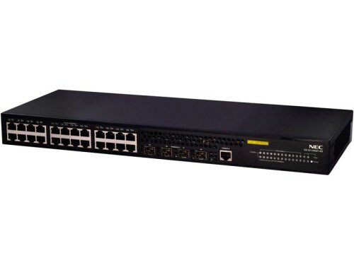 標準ポート数：24 通信速度：10/100/1000Mx24、SFPx4（SFP実装オプションでサポート） SNMP機能：あり AUTO-MDIX機能：あり VLAN機能：あり