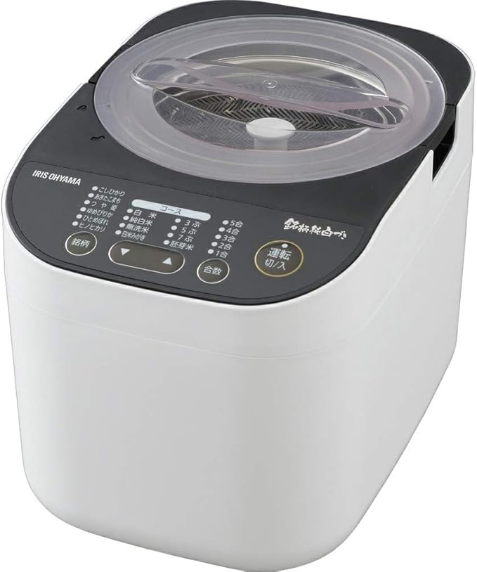 商品情報メーカー名アイリスオーヤマサイズサイズ(cm):幅約21×奥行約30.8×高さ約22.6スペック定格運転時間:15分●精米容量:0.18L(1合)~0.9L(5合)●電源コードの長さ:約1.0m●精米時間の目安(1合~5合):無洗米...
