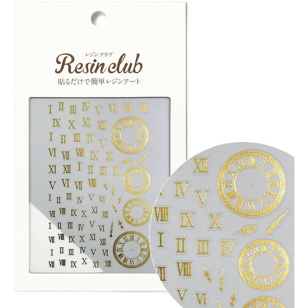 ゴールドのローマ数字がおしゃれなデザイン。時計の盤面と針を組み合わせると、お好きな時間の時計アートが仕上がります。サイズシートサイズ:88mm×110mm個装サイズ：15×9×1cm重量個装重量：7g素材・材質ポリエチレンフィルム生産国日本...
