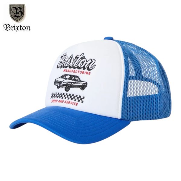 BRIXTON / SPEED AND SERVICE NP HP TRUCKE HP（ハイプロファイル）：フロントが高めで深めの被り心地 【DESIGN】 クラシックな雰囲気が漂うアメリカンカーカルチャーデザインがダイレクトにプリントされ...