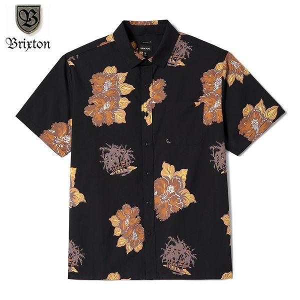 BRIXTON / CHARTER PRINT S/S WVN 【DESIGN】 大胆なプリントに、リラックス感と90年代のノスタルジーをプラス。 ソフトな100％ビスコース生地を使用したこのシャツは、肌触りの良さと通気性に優れ、一日中快適...