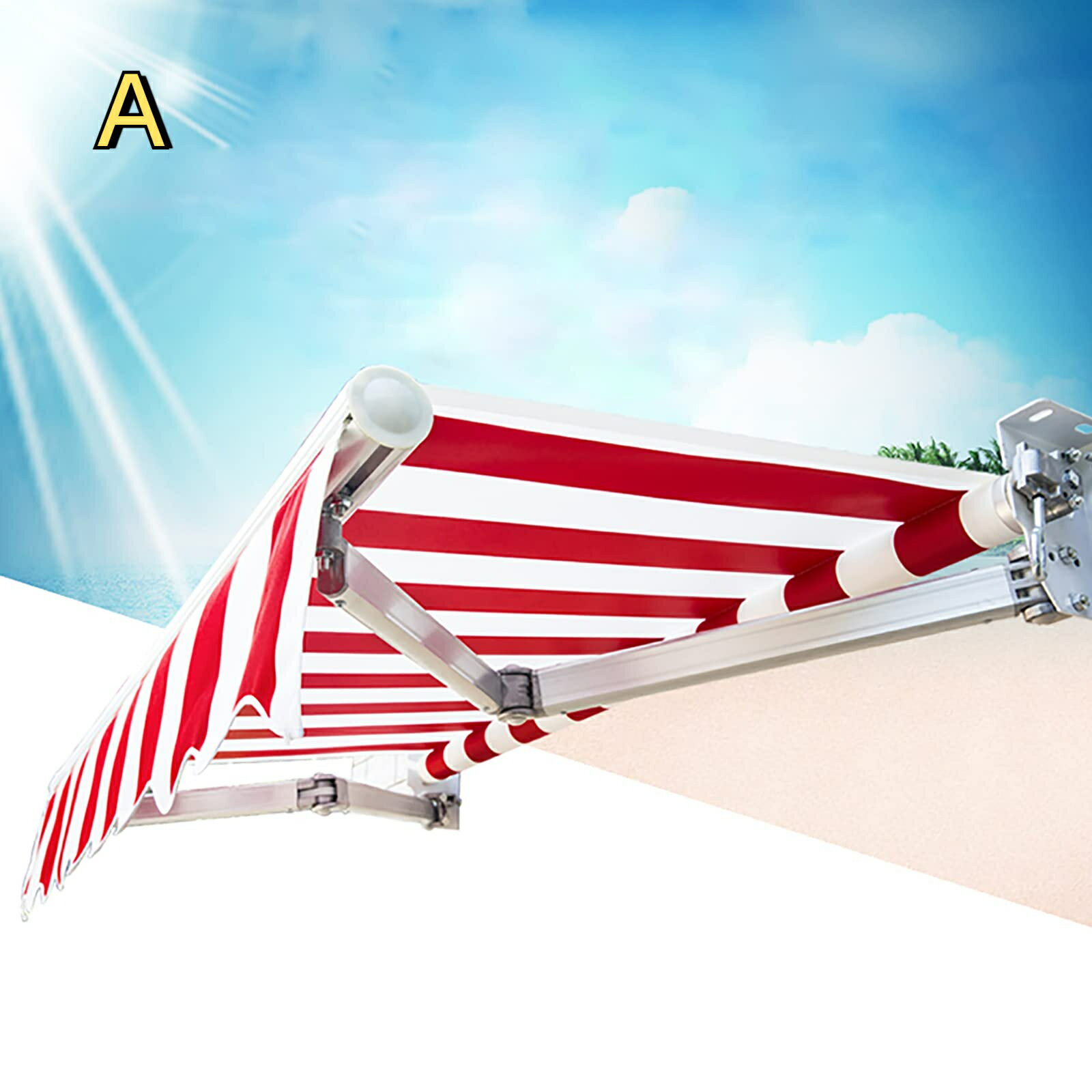 · 上質な素材：パティオ用のオーニングフレームは、塗装とアルミ合金を使用し、酸化処理で丈夫に仕上げています。 生地は、防水性と耐紫外線性を備えたPU仕上げのポリエステル生地です。 ご家族やゲストを有害な紫外線や細かい雨、明るい光から守ること...