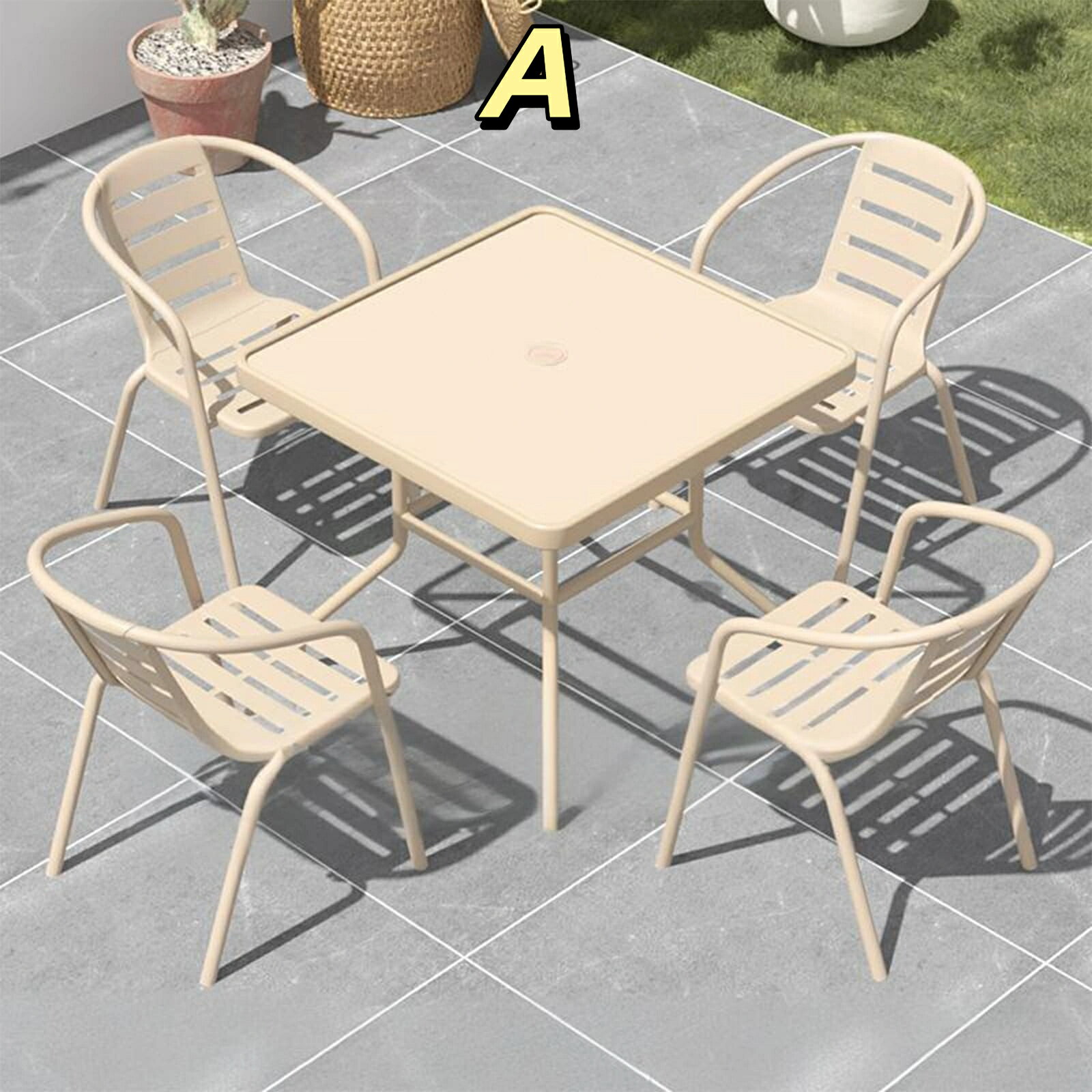 · ガラス製テーブルトップ: ガーデンテーブル 厳選された高品質のガラス製テーブルトップで作られており、防水性があり、お手入れが簡単で、雨による浸食を心配する必要がありません。テーブルトップは傷がつきにくく、滑りにくく、汚れにくく、高温にも...