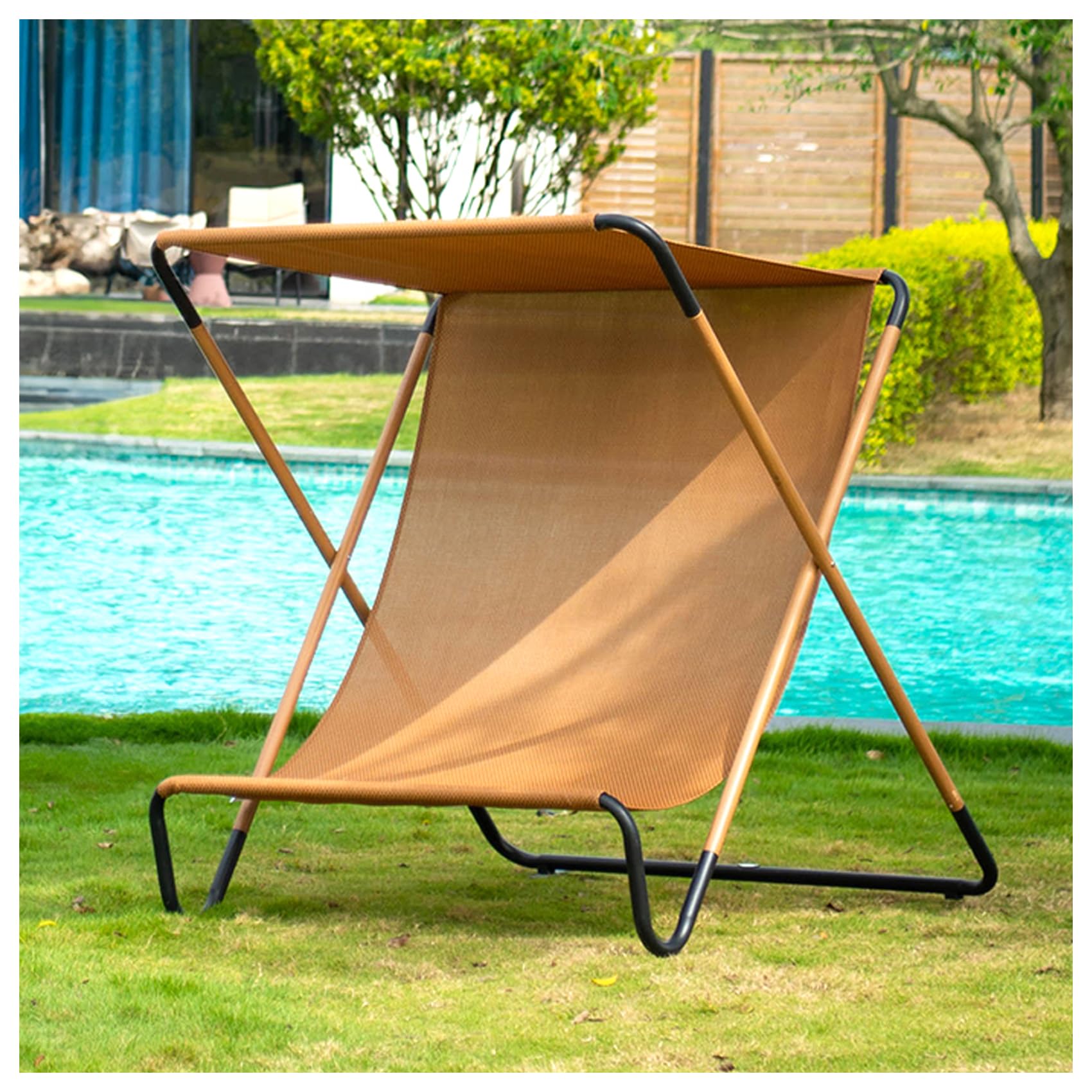 · 【快適空間、2 人で楽享】幅 118cm、耐荷重 200kg のデザインで、家族や友人と一緒にアウトドアのくつろぎを共有。ビーチでのくつろぎ、庭でのゆったりトーク、カフェやホテルのラウンジエリアでのおしゃれな演出に最適です。· 【人間工...