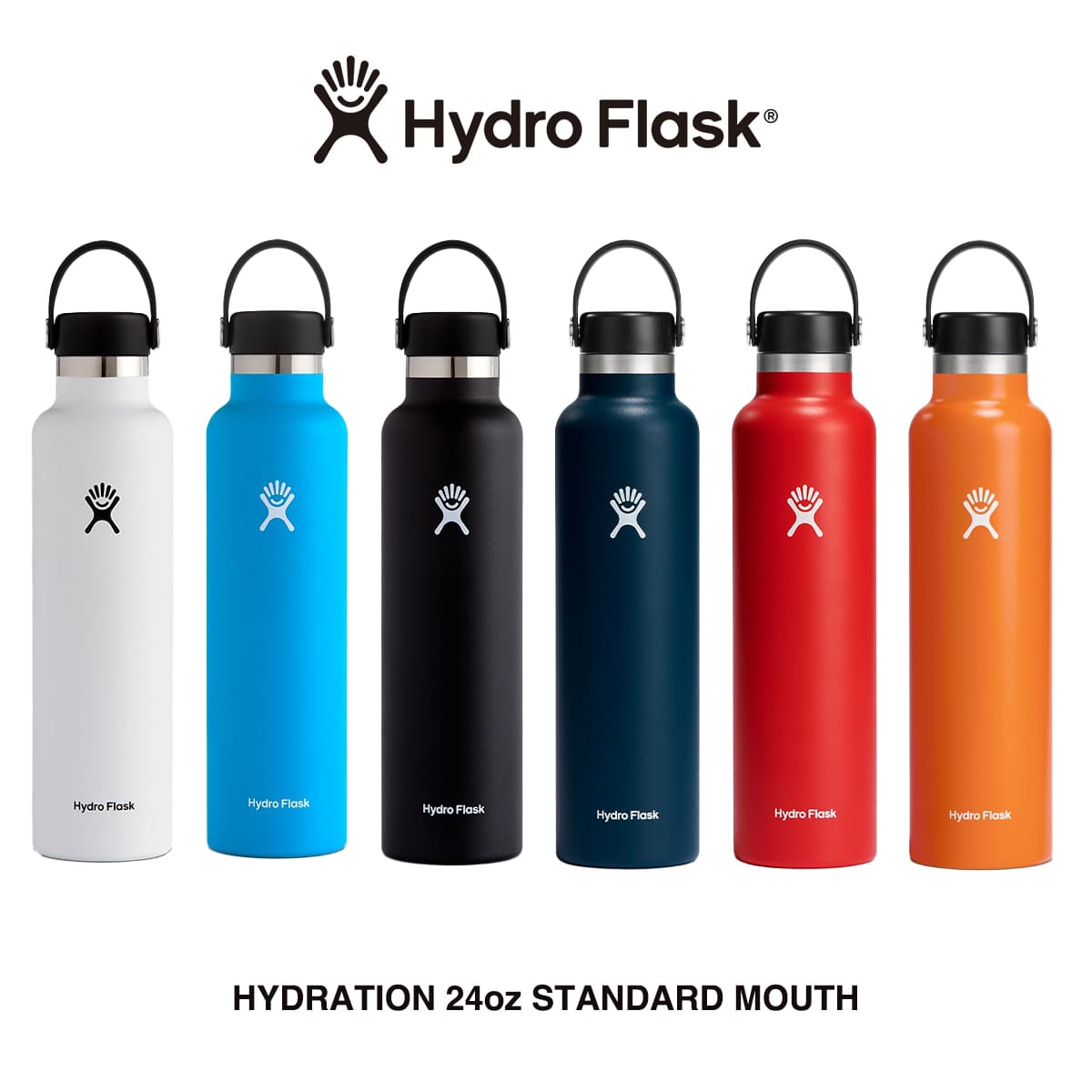 ▼HydroFlask / HYDRATION 24oz STANDARD MOUTH 大人気！ハイドロフラスクの最新ボトル！ 最新デザインとカラー展開で見た目がさらに可愛くなりました！ 高い機能性とかわいいシルエットが揃ったボトルはハイド...
