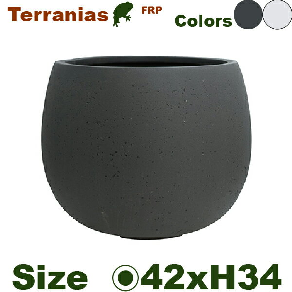 植木鉢（プランター/ポット） 【外寸】直径42cm×H34cm（内直径32.5cm×H33cm） 【重量】3.5kg 【容量】22リットル 【材質】FRP 【色】アンティークホワイト/アンティークブラウンからお選び下さい 【底穴】あり（1ヶ...