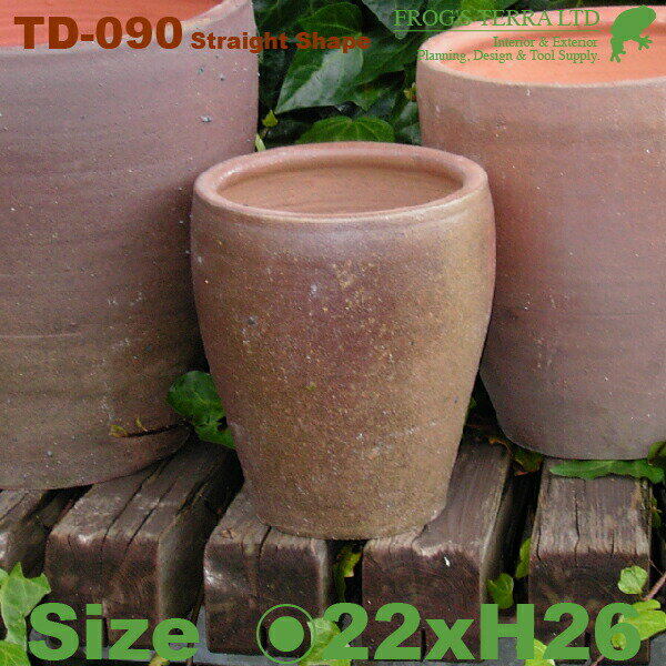 植木鉢（壺／ジャー／プランター／ポット） 【外寸】直径22cmxH26cm 【材質】陶器製 【底穴】あり ※陶器鉢の若干のムラ、米カケ、ピンホール、釉飛び、歪み、焼ヒビ等は通常品となります。 ※サイズは目安であり多少前後する場合がございます...