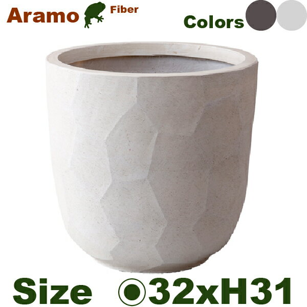 植木鉢（プランター／ポット） 【外寸】直径32cm×H31cm（内直径27.5cm） 【材質】陶器製 【底穴】底穴有 【色】白、黒からお選び下さい ※陶若干のムラ、米カケ、ピンホール、釉飛び、歪み、焼ヒビ等は通常品となります。 ※サイズは目...