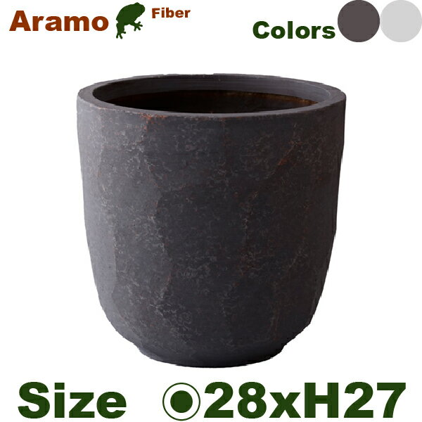 植木鉢（プランター／ポット） 【外寸】直径28cm×H27cm（内直径23.5cm） 【材質】陶器製 【底穴】底穴有 【色】白、黒からお選び下さい ※陶若干のムラ、米カケ、ピンホール、釉飛び、歪み、焼ヒビ等は通常品となります。 ※サイズは目...