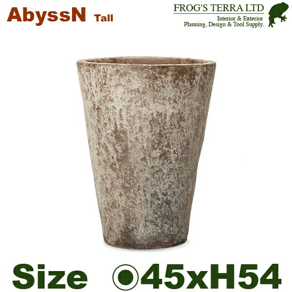 植木鉢（プランター／ポット） 【外寸】直径45cm×H54cm（内直径：38cm） 【容量】45リットル 【重量】23kg 【材質】陶器製 【底穴】あり ※表面の加工、色味には個体差があります。 ※陶器鉢の若干のムラ、米カケ、ピンホール、釉...