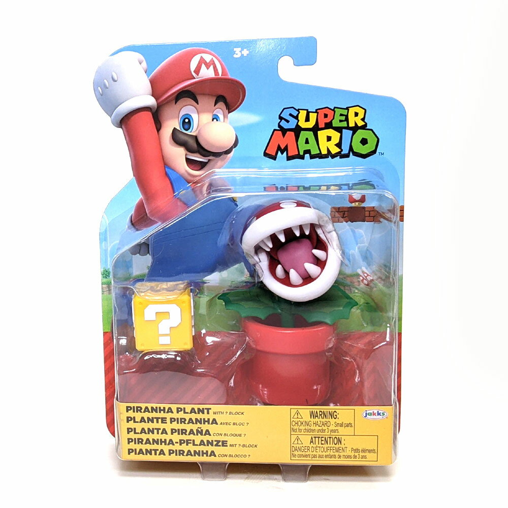 WORLD OF WORLD OF NINTENDOシリーズとして海外で発売されたパックンフラワーのフィギュアです。首や腕、足など合計3箇所の関節が可動。 JAKKS PACIFIC,INC コンディション 新品 輸入品の為、パッケージにわ...