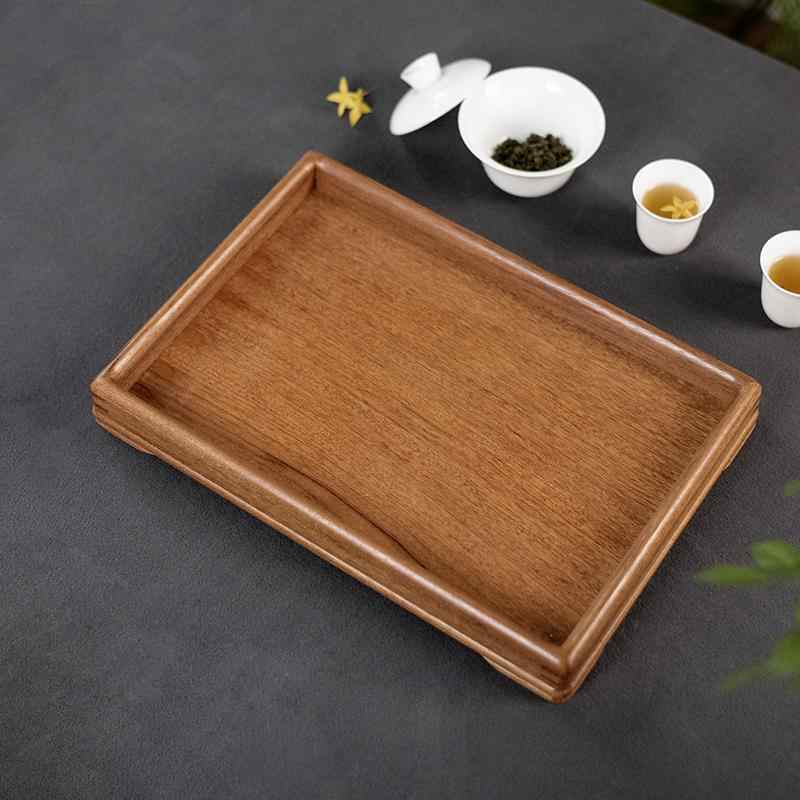 木製 トレー おしゃれ カフェ ローズウッド 無垢材 長方形 家庭用 ティー 収納 スナック つや消し レトロ シンプル ナチュラル 普段使い プレゼント 手作り