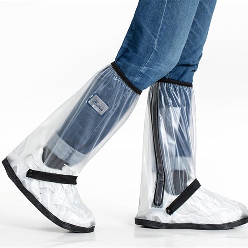シューズカバー 防水 メンズ 大きめ レインブーツ アウトドア サイクリング 登山 滑り止め 耐摩耗性 伸縮性 柔らかい 軽量 コンパクト ポータブル 黒 白