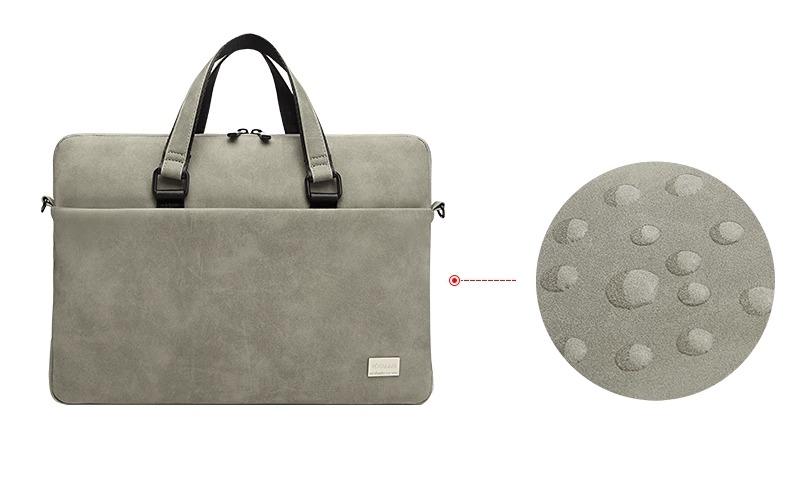 ノートパソコン用のバッグ レディース 防水 模造革 シンプル ビジネス 保護カバー 使いやすい 持ち手付き ファスナー グレー ピンク 無地