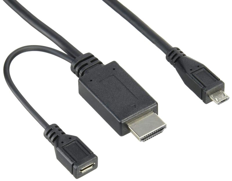 エレコム MHL変換ケーブル (HDMI to microB) 2m DH-MHLHD20BKMHLに対応しUSB(microBタイプ)のインターフェースを持つスマートフォンと、HDMI(TypeA)のインターフェースを持つテレビやモニタな...